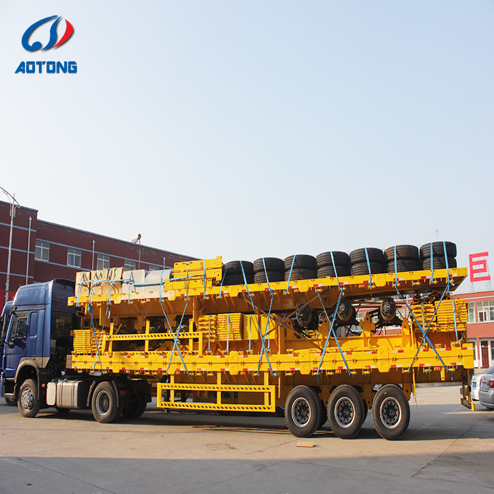 3-Axle 20FT/40FT Container Flatbed Trailer for UAE Export